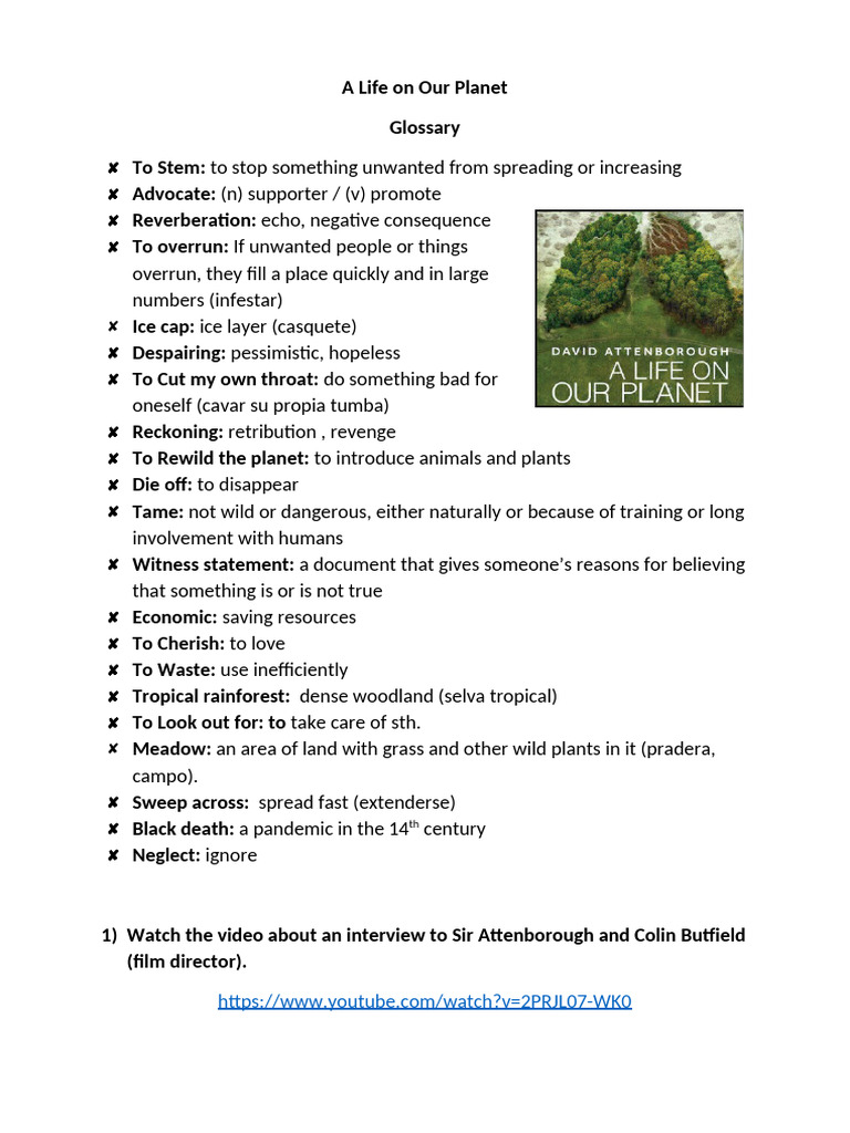 Comprehension and Discussion OUR PLANET | PDF