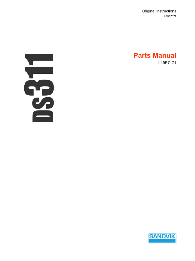 Manual de Partes Sandvik Ds311 | PDF | Valve | Mechanical Engineering