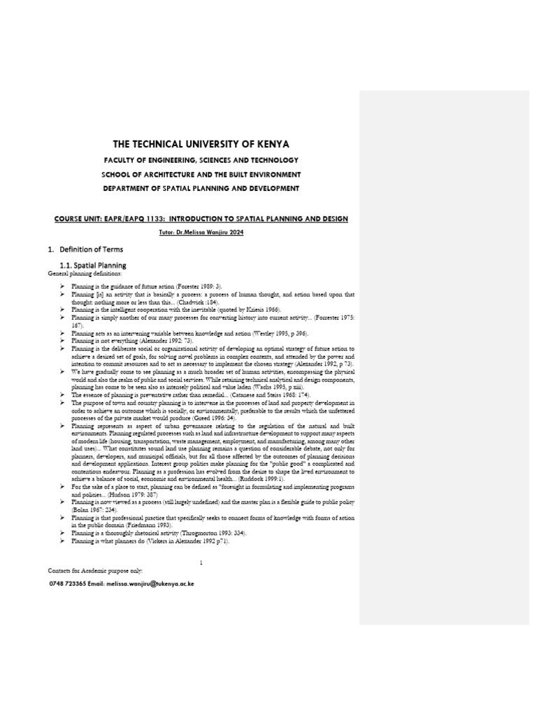 Definition of Spatial Planning | PDF | Slum | Urbanization