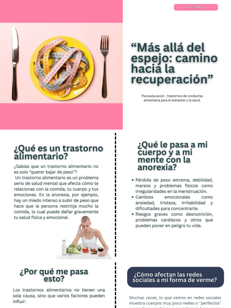 psicoeducación ANOREXIA TCA | PDF | Anorexia nerviosa | Autoestima