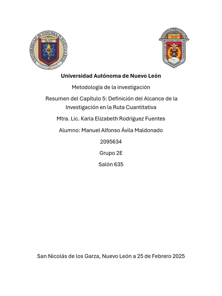 Capitulo 5 METOD | PDF | Experimentar | Investigación cuantitativa