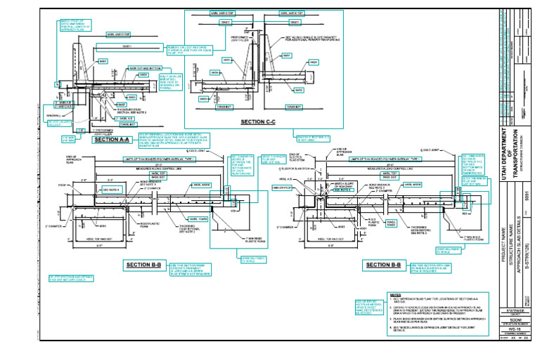 WS-18 Approach Slab Details 20221017 | PDF | Materials