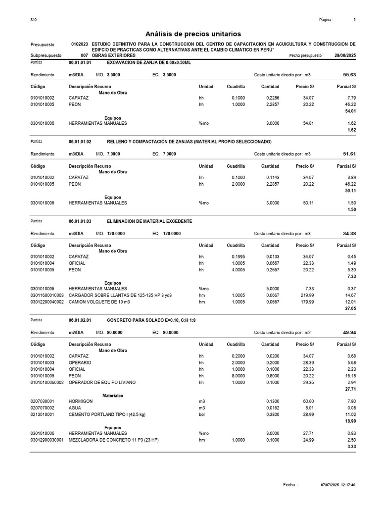 Apu - Obras Exteriores | PDF | Materiales de construcción | Material compuesto