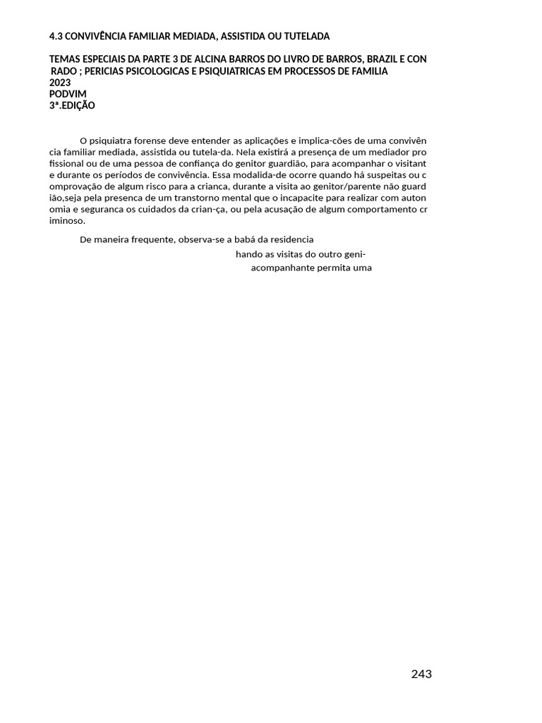 3 em WORD para Scribd Cap Livro Pericias Parte Cap Temas Especiais Word | PDF | Psiquiatria ...