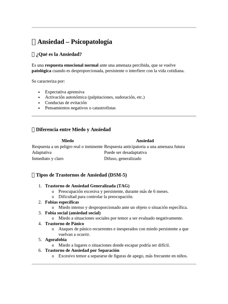 Síntomas y Tipos de Ansiedad | PDF | Ansiedad | Trastorno de ansiedad