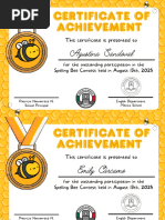 Spelling Bee Award Certificates | PDF