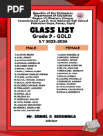 12 Stem A - Masterlist - Sy 24 25 | PDF