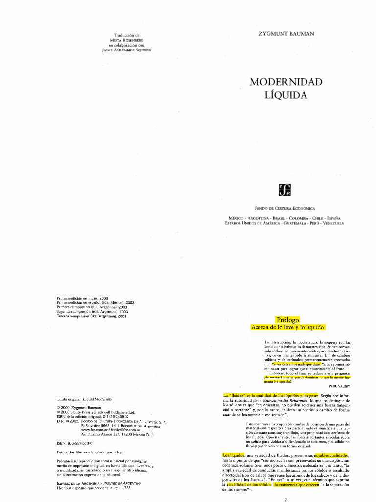 Modernidad Liquida | PDF