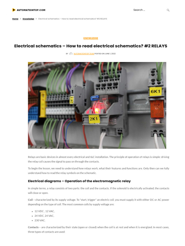 Electrical Schematics - How To Read Electrical Schematics - #2 RELAYS - Blog Related To ...