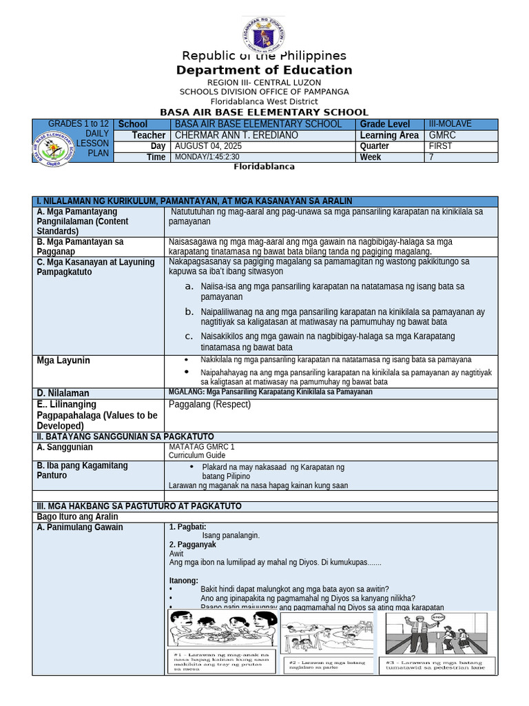 GMRC3 Q1 WK7-Day1-5 | PDF