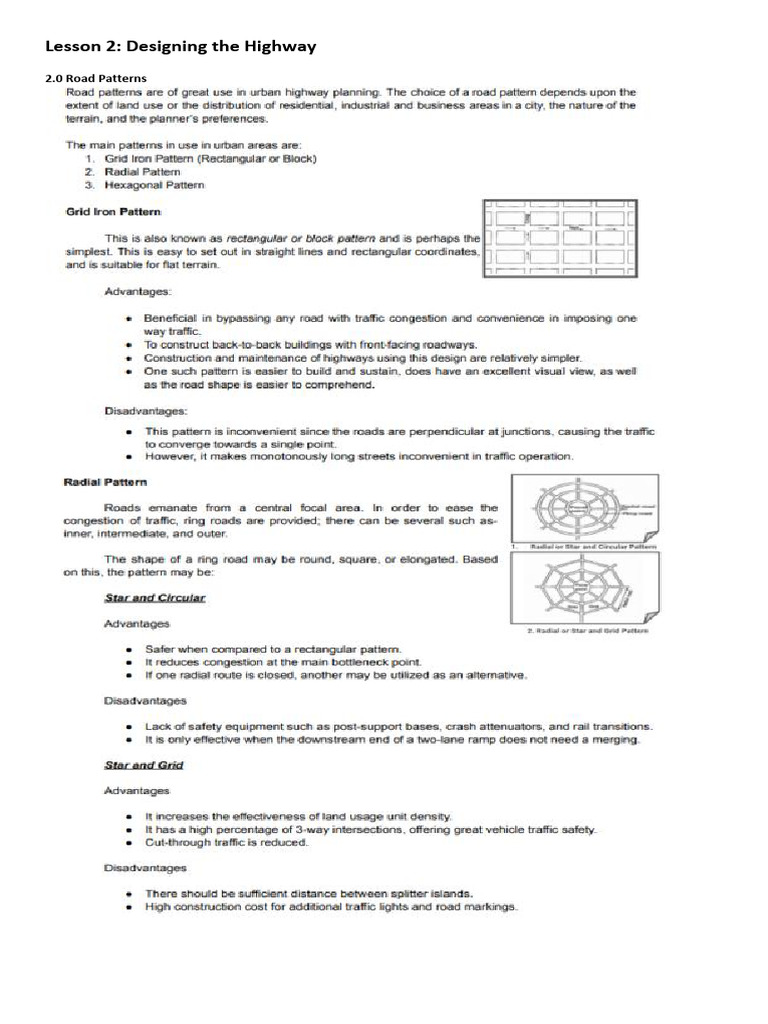 Highway Design Principles and Features | PDF | Interchange (Road) | Road