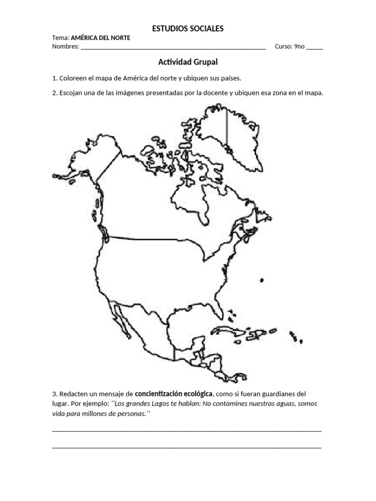 Actividad Grupal - América Del Norte | PDF