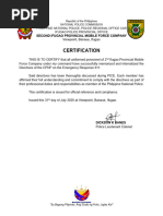 Certificate of Duty Status for PNP Personnel | PDF