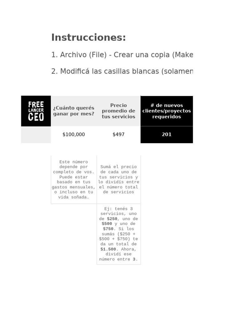 Plantilla Calculadora de Leads | PDF