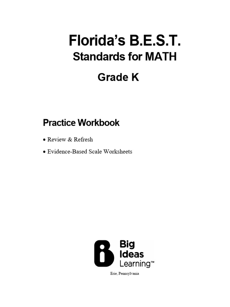 Florida K Math Practice Workbook | PDF | All Rights Reserved