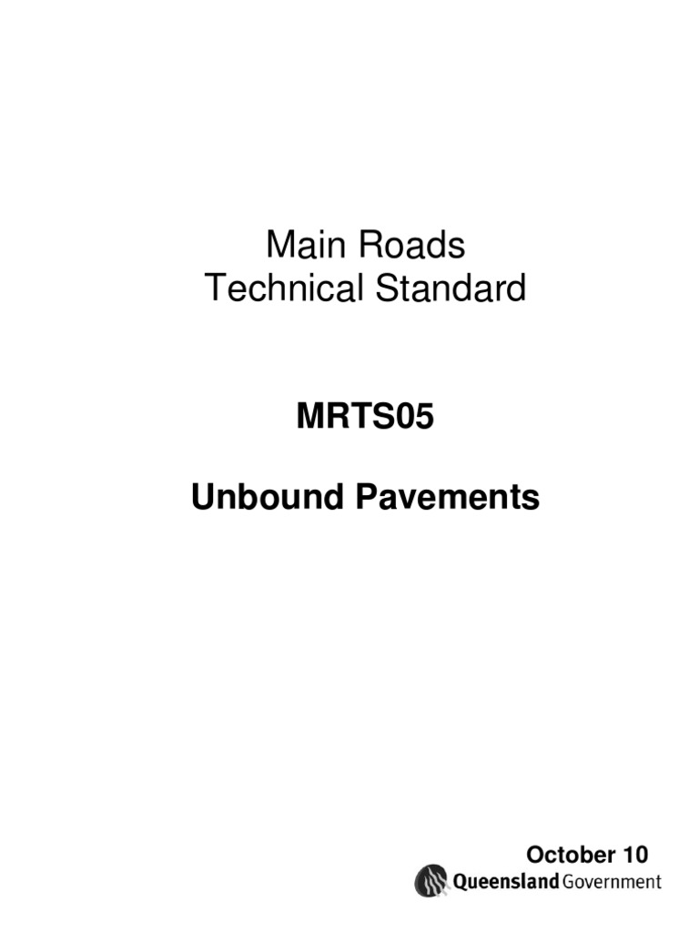 MRTS05 Unbound Pavements | PDF | Road Surface | Engineering Tolerance