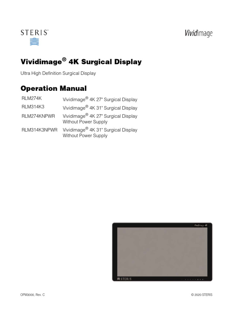 Vivdimage 4K Medical Monitor Steris USA | PDF | Rgb Color Model | Color