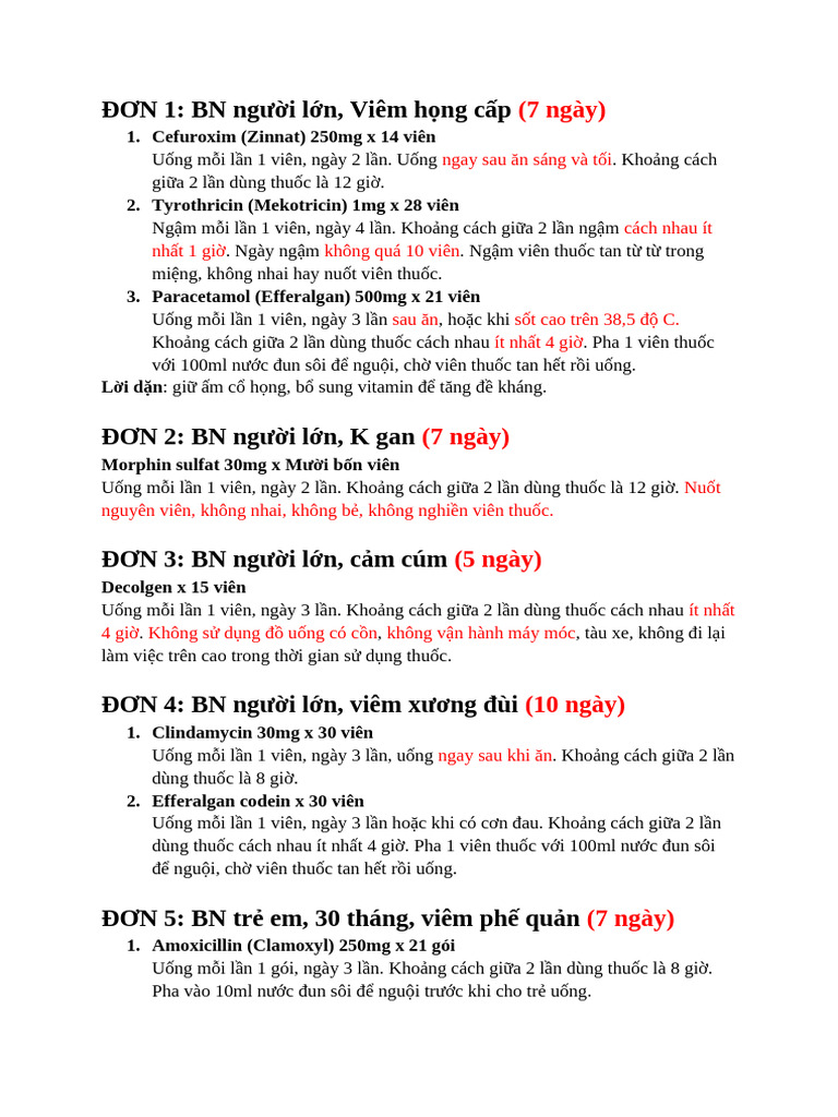 Đơn thuốc | PDF