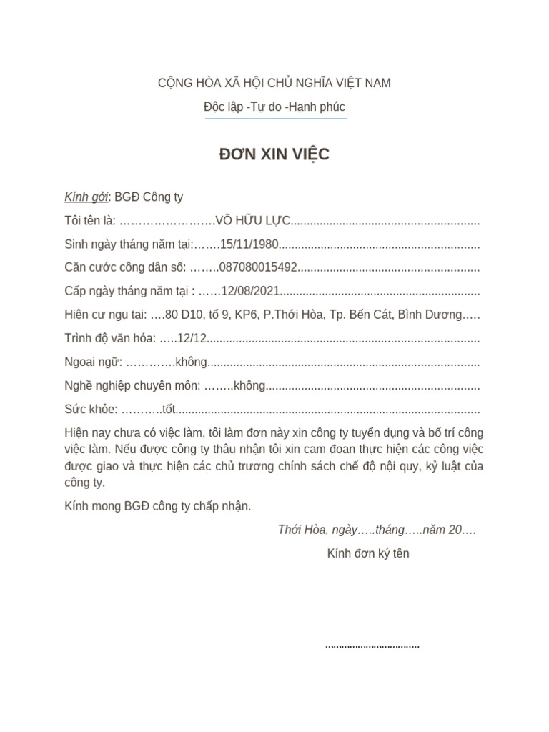Don Xin Viec | PDF