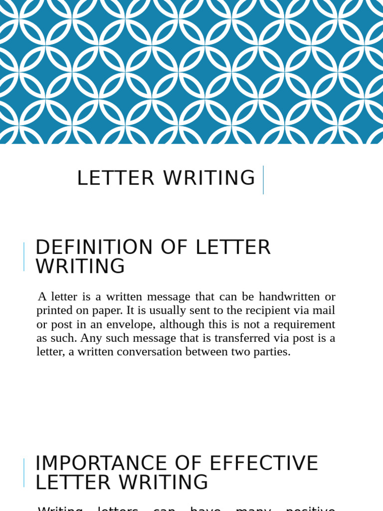 Letter Writing | PDF