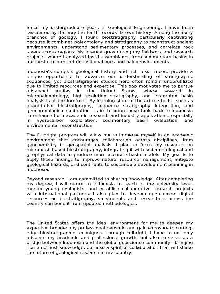 Since My Undergraduate Years in Geological Engineering | PDF | Geology ...