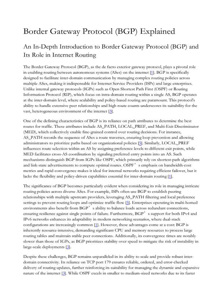 Understanding Border Gateway Protocol (BGP) | PDF | Routing | Computer ...