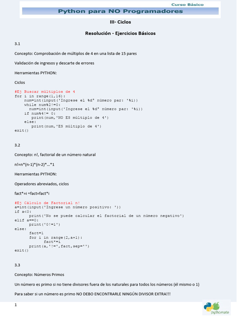 Resolución Ejercicios 3-1 | PDF | Python (lenguaje de programación) | Paradigmas de programación