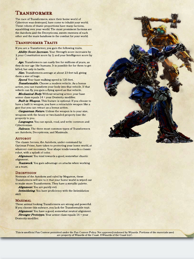 Transformer Race | PDF