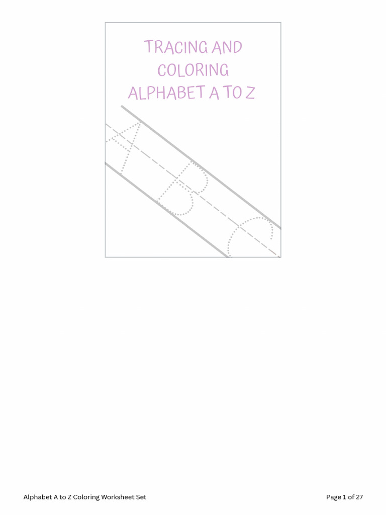 Alphabet A To Z Coloring Worksheet Set - 20250729 - 153307 - 0000 | PDF