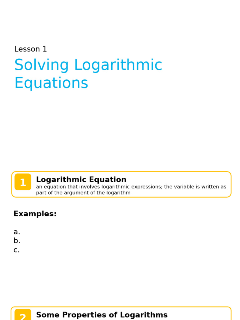 30-Solving-Logarithmic-Equation | PDF