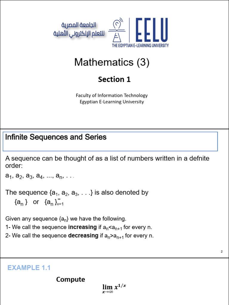 Infinite Sequences and Series Explained | PDF | Sequence | Complex Analysis