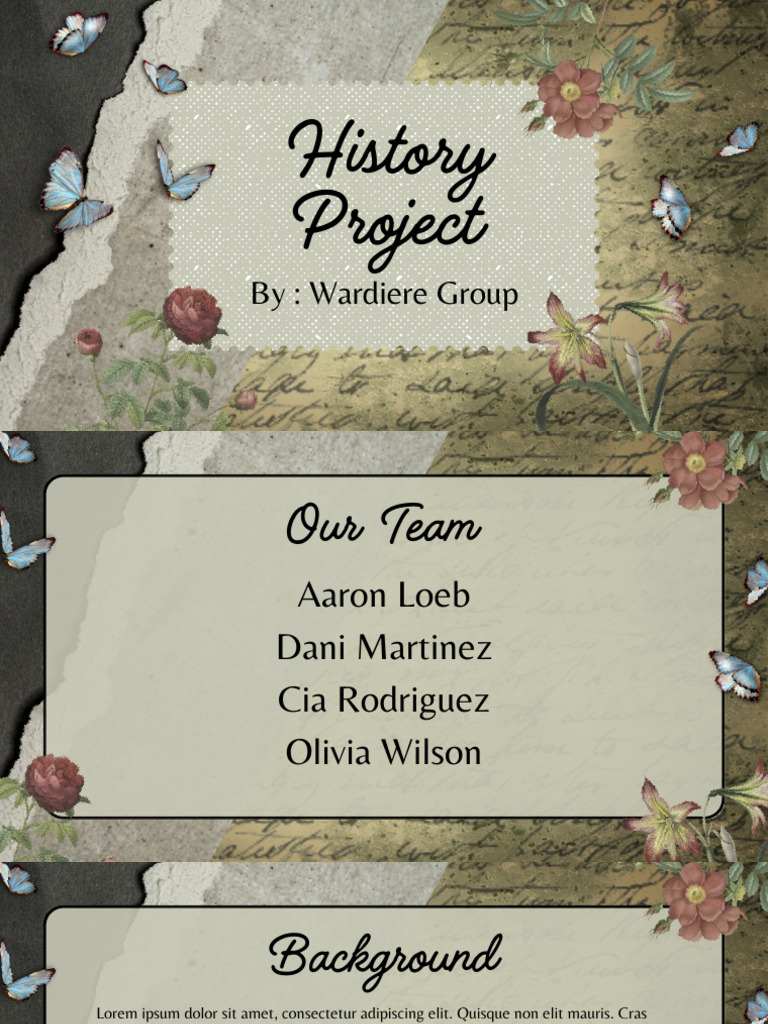 Beige Black Vintage Scrapbook History Project Presentation PDF | PDF