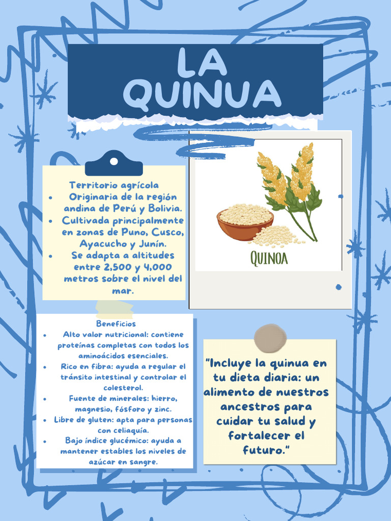 Documento A4 Tablón de Anuncios Pizarra Notas Doodle Azul | PDF