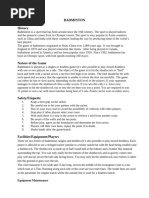 Badminton Rules and Mechanics Overview | PDF