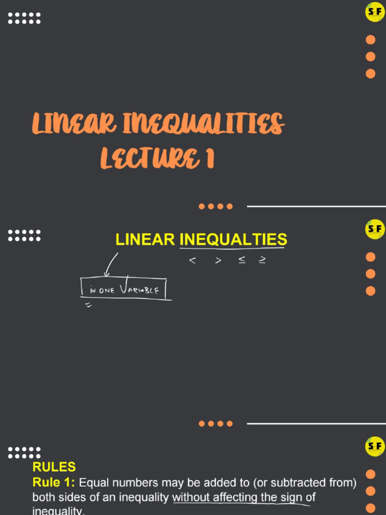 Linear Inequalities | PDF