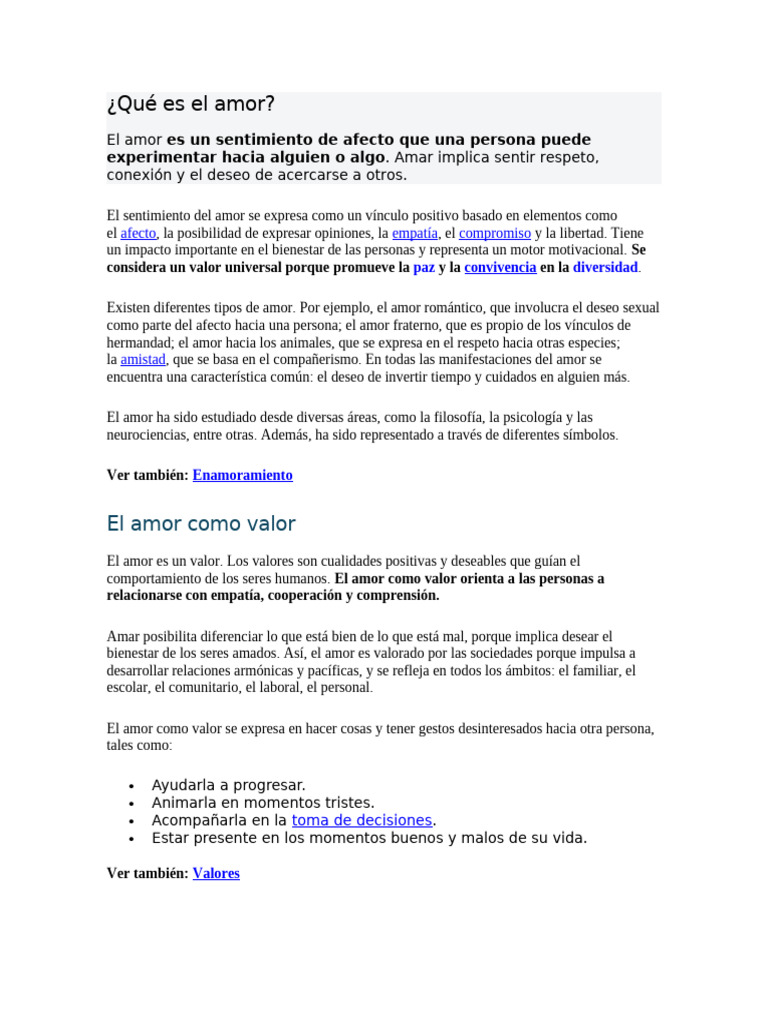 Documento sobre el amor | PDF | Amor | Libido