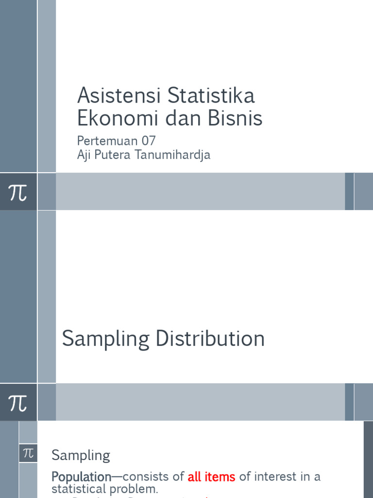 Asistensi Statistika Ekonomi Dan Bisnis VII | PDF | Sampling (Statistics) | Standard Deviation