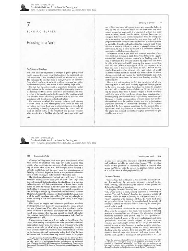 2.1 Turner 1972 Freedom to Build Ch7 | PDF