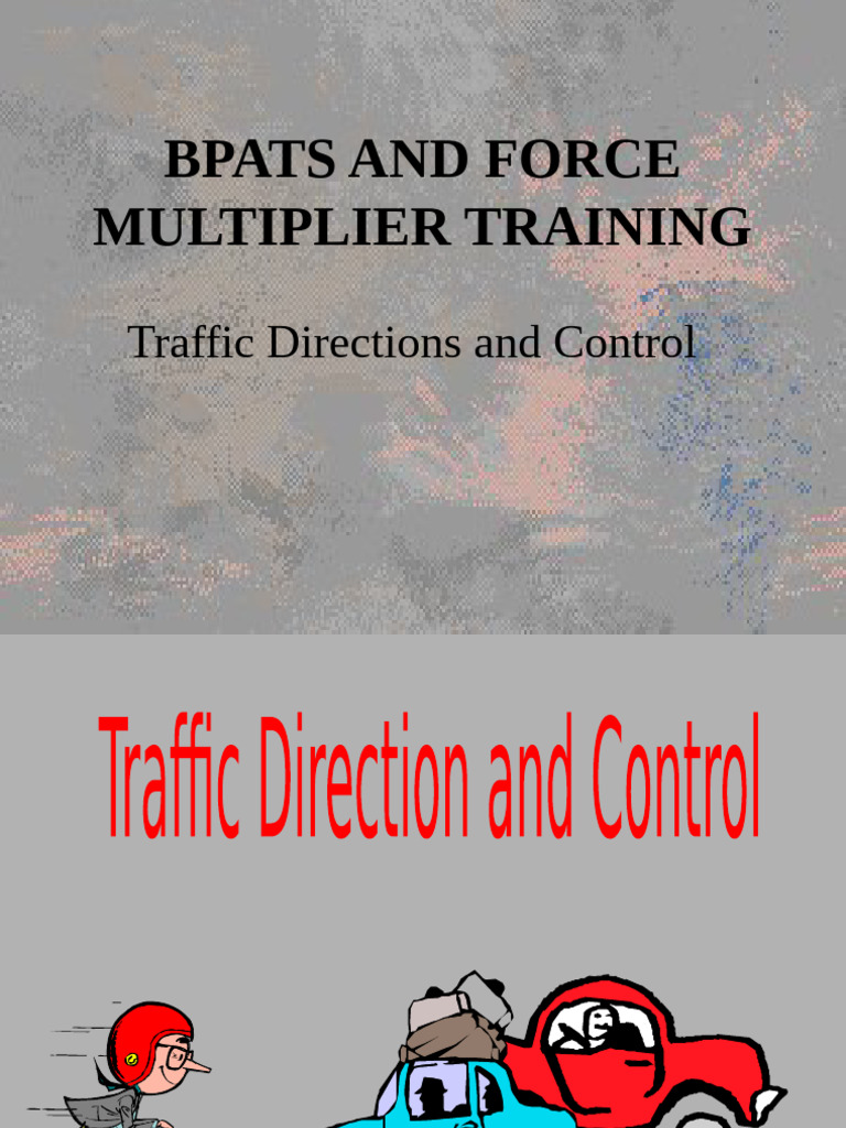 I. Traffic Direction Control 1 | PDF | Traffic | Safety