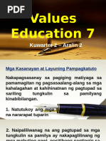 Values Education 7 [Q2 - Aralin 1, Linggo 1] | PDF