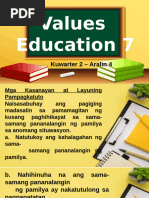 Values Education 7 [Q2 - Aralin 1, Linggo 1] | PDF