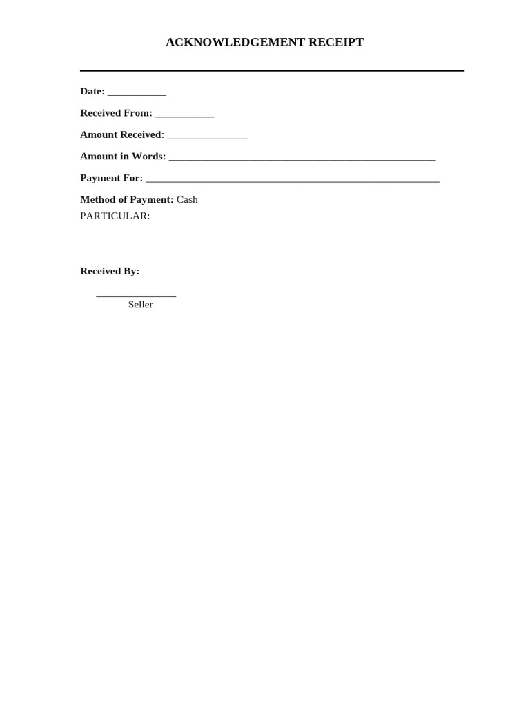Barangay Acknowledgement Receipt Template | PDF