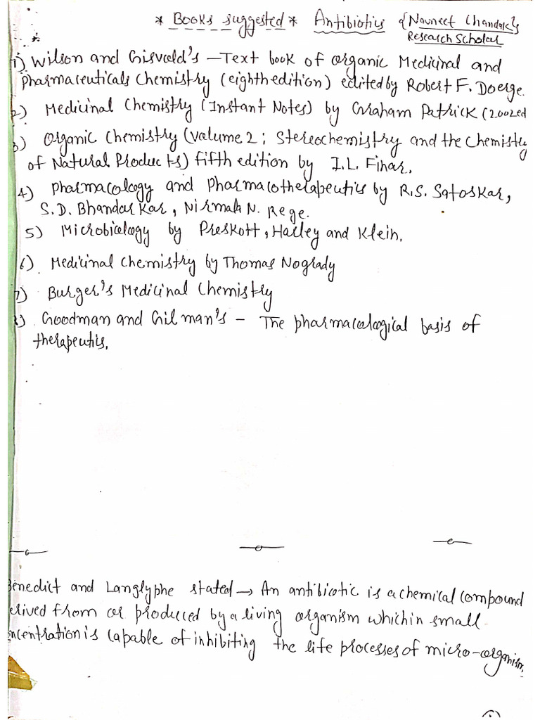Antibiotics Notes Meenakshi Mam | PDF
