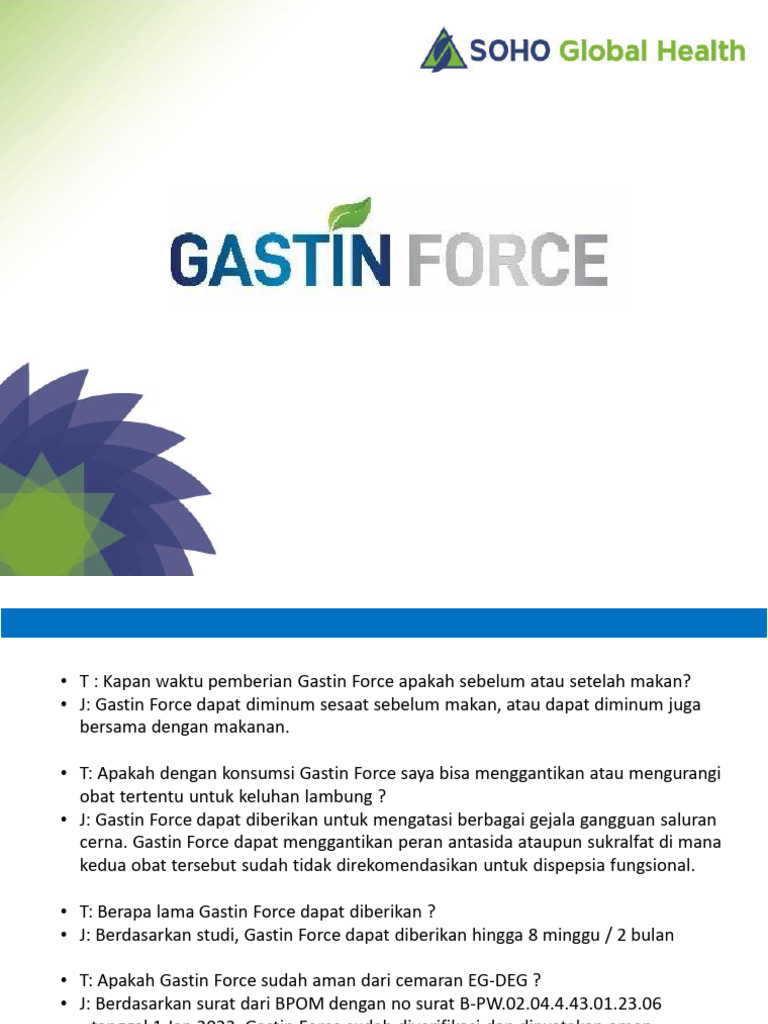 Panduan Penggunaan Gastin Force | PDF
