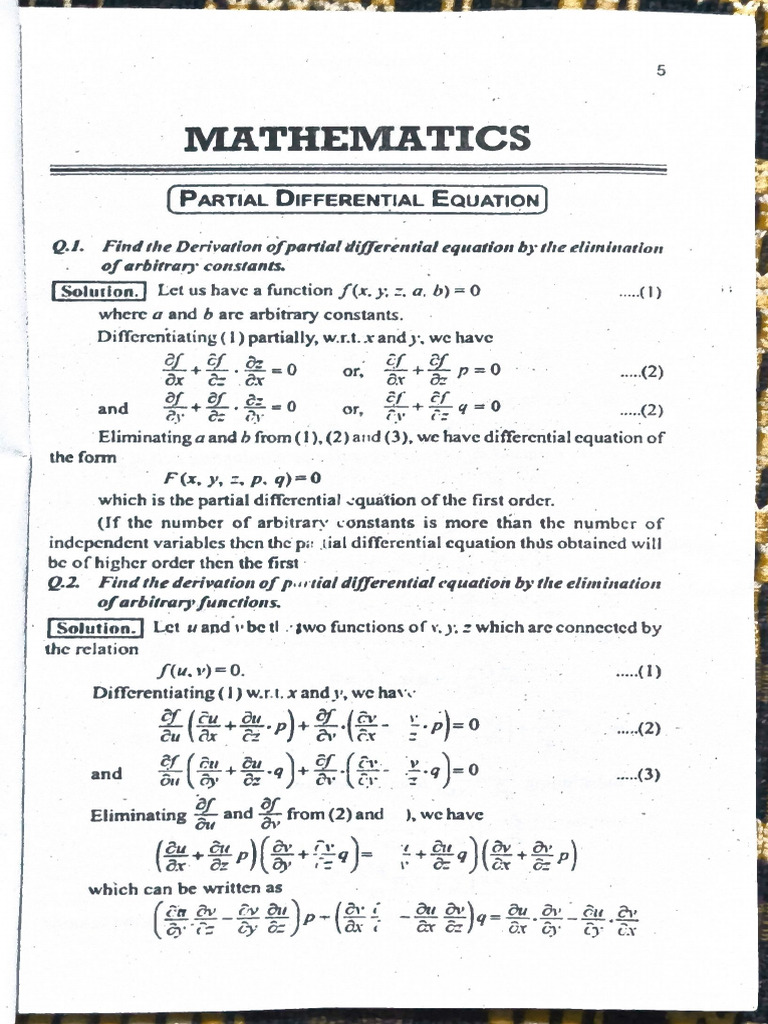 MAJOR 7 (Sem - 4) Mathematics | PDF