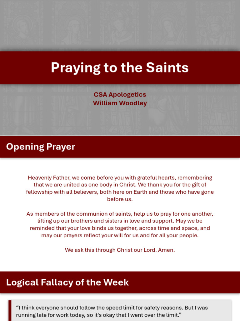 Praying To The Saints | PDF | Saint | Prayer