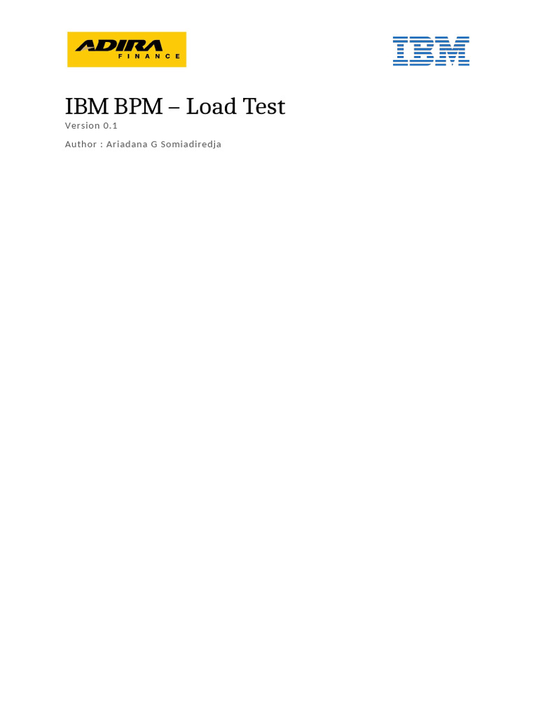 IBM BPM Load Test 0.1 | PDF