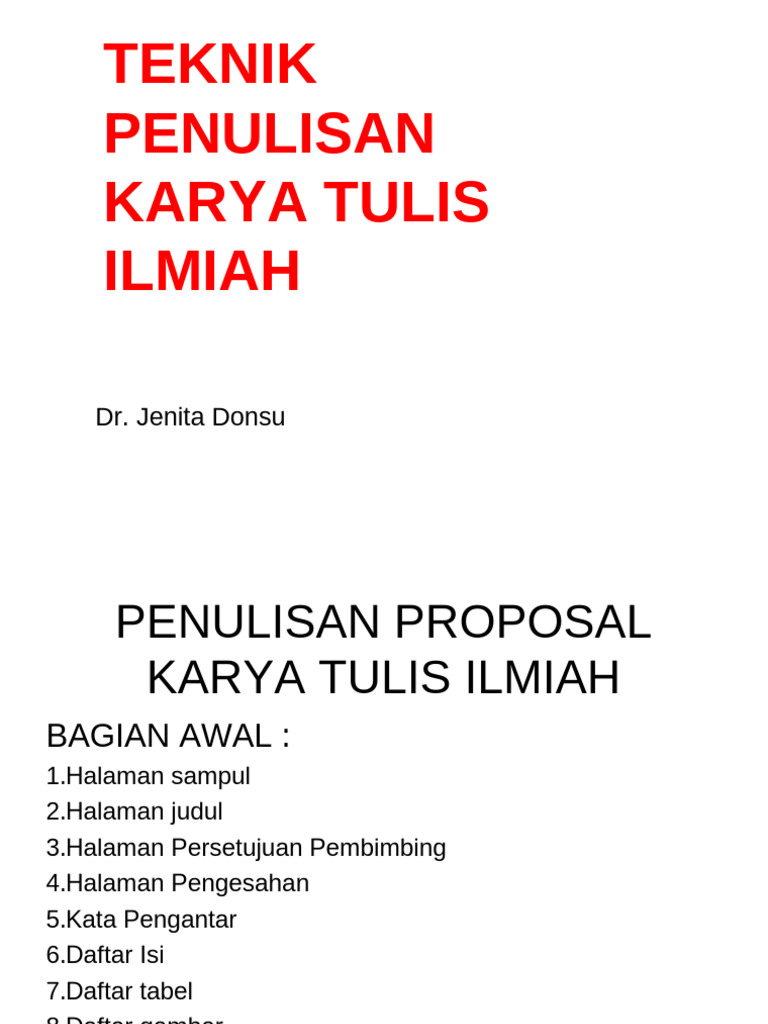 Teknik Penulisan KTI | PDF
