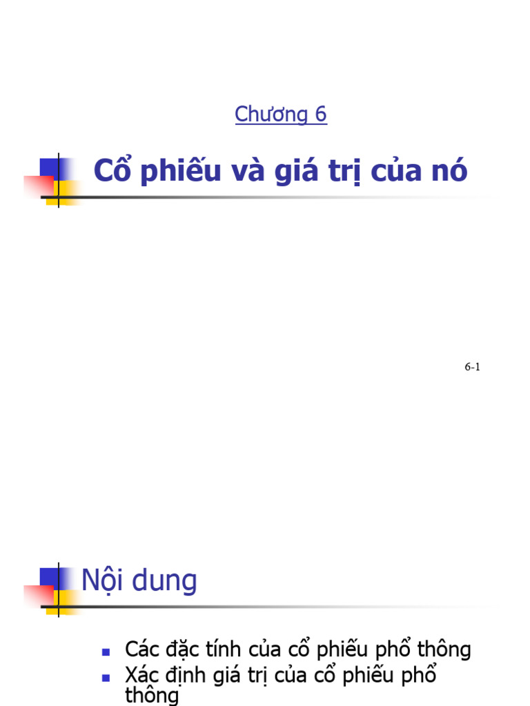 Chuong 6 - Co Phieu Va Gia Tri | PDF