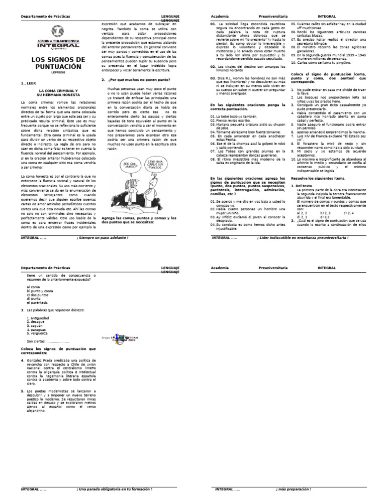 Uso Correcto de la Puntuación en Español | PDF | Puntuación | Gramática